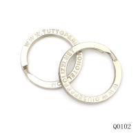 China Custom Stamped Logo Split Key Ring 25x19.5mm Metal Keychain for Car Keys for sale