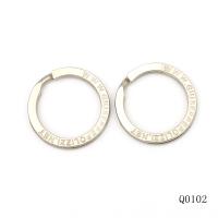 China Custom Stamped Logo Split Key Ring 25x19.5mm Metal Keychain for Car Keys for sale