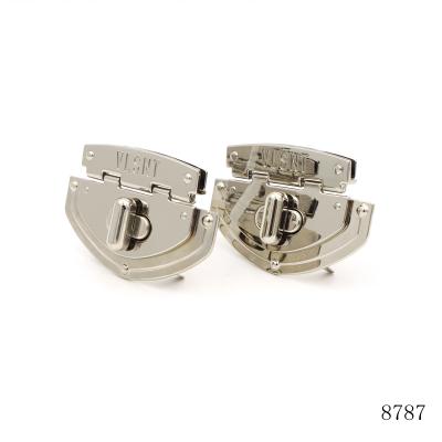 China OEM ODM Metal Lock Latch 67mm x 43.5mm Shiny Bag Closures for Luggage Handbags for sale