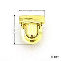 China Zinc Alloy Bag Lock Clasp 49.6mm Gold Purse Latch Hardware for Luggage for sale