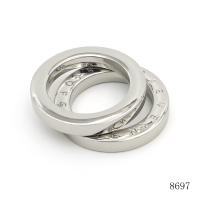 China Custom Zinc Alloy O Ring 35mm Bag Connector Engraved Logo Handbag Hardware Accessories for sale