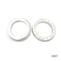 China Custom Zinc Alloy O Ring 35mm Bag Connector Engraved Logo Handbag Hardware Accessories for sale