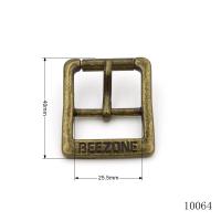 China Custom Logo Heavy Duty Zinc Alloy Pin Buckle 40mm x 25.5mm for Bag Accessories for sale