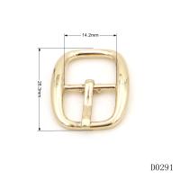 China Gold Zinc Alloy Pin Buckle 14mm for Belts Bags Shoes Leather Craft for sale