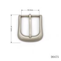China Curved Pin Belt Buckle Matte Silver Rectangular 30mm Metal Buckle for Belts Bags for sale