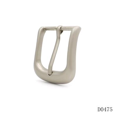 China Curved Pin Belt Buckle Matte Silver Rectangular 30mm Metal Buckle for Belts Bags for sale