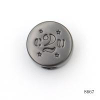 China Custom Logo Gunmetal Metal Beads 12mm Circular for Bracelet Making OEM for sale