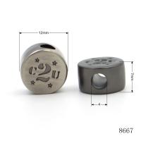 China Custom Logo Gunmetal Metal Beads 12mm Circular for Bracelet Making OEM for sale
