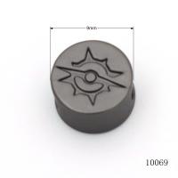 China Personalized 9mm Zinc Alloy Metal Beads for Bracelets Necklaces Custom Engraved Logo for sale