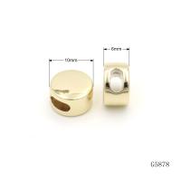 China 10x6mm Gold Silver Plated Smooth Round Spacer Beads for Bracelet Jewelry Making for sale