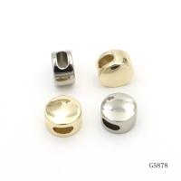 China 10x6mm Gold Silver Plated Smooth Round Spacer Beads for Bracelet Jewelry Making for sale