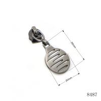 China Gunmetal Metal Zip Pullers #5 Zipper Puller Tab Corrosion Resistant for sale