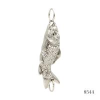 China Custom 3D Metal Fish Tag Keychain Heavy Duty Bag Charm with O Ring 35 Color Options for sale