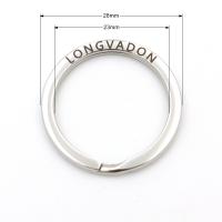 China Custom Stainless Steel 316 Key Ring Mirror Polished 25mm Split Ring Keychain for sale