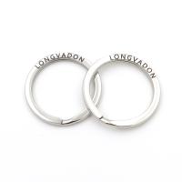 China Custom Stainless Steel 316 Key Ring Mirror Polished 25mm Split Ring Keychain for sale