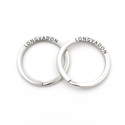 China Custom Stainless Steel 316 Key Ring Mirror Polished 25mm Split Ring Keychain for sale