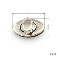 China Zinc Alloy Small Twist Lock for Handbag Hardware Silver Metal Bag Lock 20mm for sale