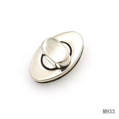 China Zinc Alloy Small Twist Lock for Handbag Hardware Silver Metal Bag Lock 20mm for sale