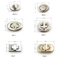 China Zinc Alloy Small Twist Lock for Handbag Hardware Silver Metal Bag Lock 20mm for sale