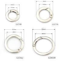 China 1 Inch Zinc Alloy Spring O Ring Square Carabiner Blank for Keychains Custom for sale