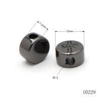 China 12mm Round Zinc Alloy Spacer Beads Corrosion Resistant Custom Logo Bracelet Beads for sale
