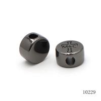 China 12mm Round Zinc Alloy Spacer Beads Corrosion Resistant Custom Logo Bracelet Beads for sale
