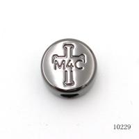 China 12mm Round Zinc Alloy Spacer Beads Corrosion Resistant Custom Logo Bracelet Beads for sale