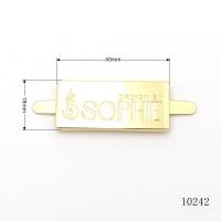 China Custom Metal Logo Tag Gold Bag Name Plate OEM ODM 20 Years Experience 3000 Molds for sale