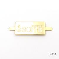 China Custom Metal Logo Tag Gold Bag Name Plate OEM ODM 20 Years Experience 3000 Molds for sale