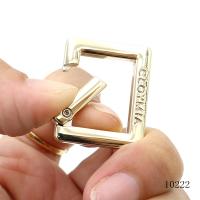 China Custom Zinc Alloy Spring Ring Clasps Square Carabiner with Logo Engraved 20mm for sale