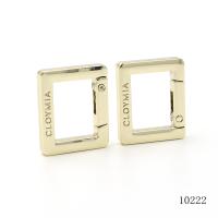 China Custom Zinc Alloy Spring Ring Clasps Square Carabiner with Logo Engraved 20mm for sale