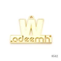 China Custom Metal Logo Tag Anti Fade Gold Letter Tags for Bag Brand Name 20mm for sale