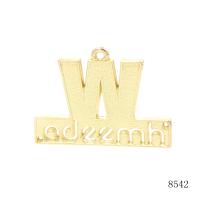 China Custom Metal Logo Tag Anti Fade Gold Letter Tags for Bag Brand Name 20mm for sale