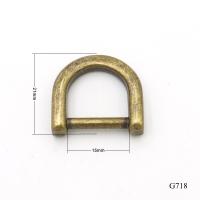 China Anti Brass Metal D Ring Detachable Bag Strap Buckle 15mm Hardware Accessories for sale