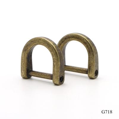 China Anti Brass Metal D Ring Detachable Bag Strap Buckle 15mm Hardware Accessories for sale