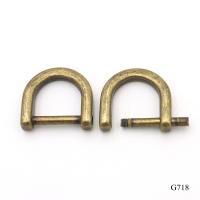China Anti Brass Metal D Ring Detachable Bag Strap Buckle 15mm Hardware Accessories for sale