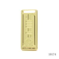China Custom Engraved Metal Logo Tag Rectangle Key Chain Bag Charm 30x15mm for sale