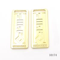 China Custom Engraved Metal Logo Tag Rectangle Key Chain Bag Charm 30x15mm for sale
