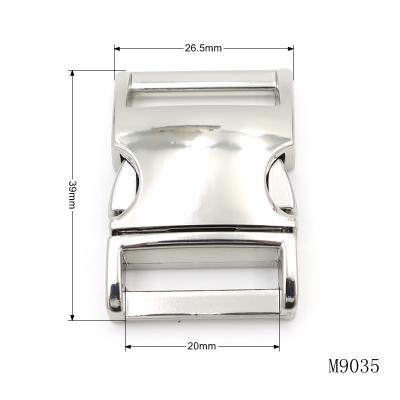 China 26.5mm Metal Pet Collar Quick Release Buckle Zinc Alloy Silver for Dog Cat Safety for sale