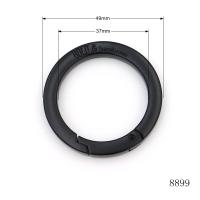China 49mm Spring O Ring Carabiner Clip Black Key Chain Accessories Clasp 100000 Cycles for sale