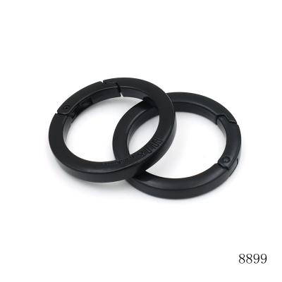 China 49mm Spring O Ring Carabiner Clip Black Key Chain Accessories Clasp 100000 Cycles for sale