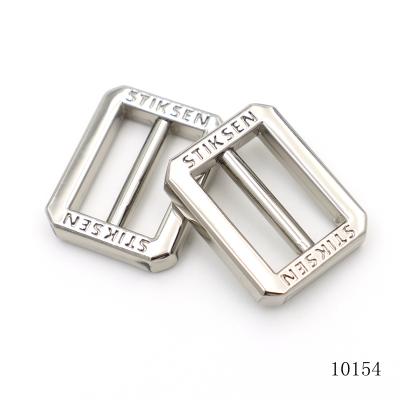 China Custom 16mm Metal Square Buckle Nickel Cap Strap Adjust Tri Glide Bag Accessories for sale