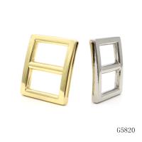 China Gold Plated Metal Square Tri Glide Buckle 16mm to 32mm Adjustable Strap Buckle for sale