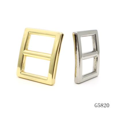 China Gold Plated Metal Square Tri Glide Buckle 16mm to 32mm Adjustable Strap Buckle for sale