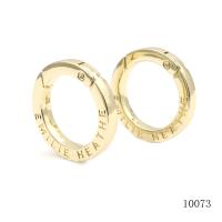 China Gold Black Gunmetal Spring O Ring Flat Circle Carabiner Clip 25mm Custom Logo for sale
