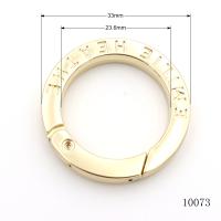 China Gold Black Gunmetal Spring O Ring Flat Circle Carabiner Clip 25mm Custom Logo for sale