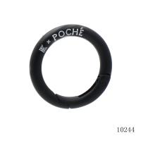 China 26mm Round Carabiner Clip Black Corrosion Resistant Spring O Ring Keychain Connector for sale
