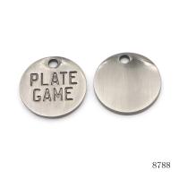 China Brushed Nickel Metal Logo Tag Circle 25mm Custom Engraved Logo Anti Fade Bag Charm for sale