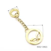 China Fashion Design Metal Key Chain Tag Charm Luxury Hollow Metal Logo Label Customized Bag Charm for sale