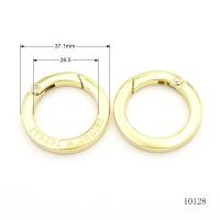 China Gold Plated Spring O Ring 26.5mm Custom Push Gate Clasp for Keychain Bag Hardware for sale
